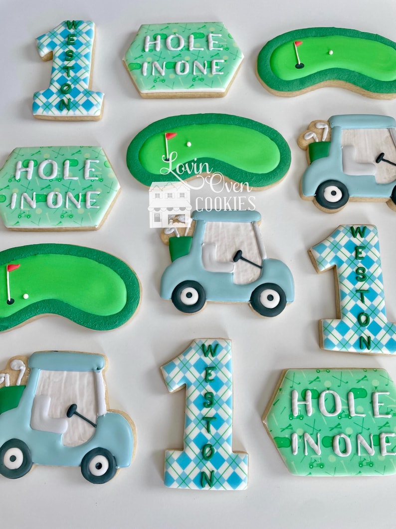 Golf Themed Decorated Sugar Cookies, 1 Dozen Cookies, Birthday Party ...