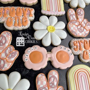 Groovy One Decorated Sugar Cookies, 1 Dozen Cookies, Birthday Party ...