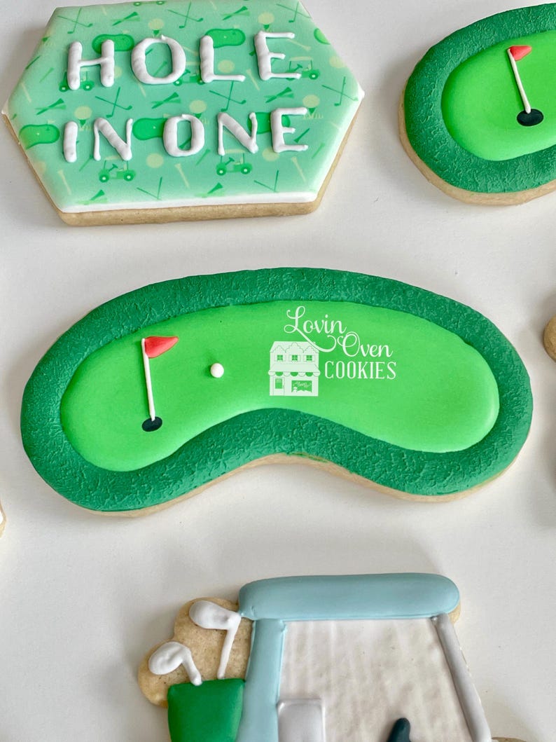 Golf Themed Decorated Sugar Cookies, 1 Dozen Cookies, Birthday Party ...
