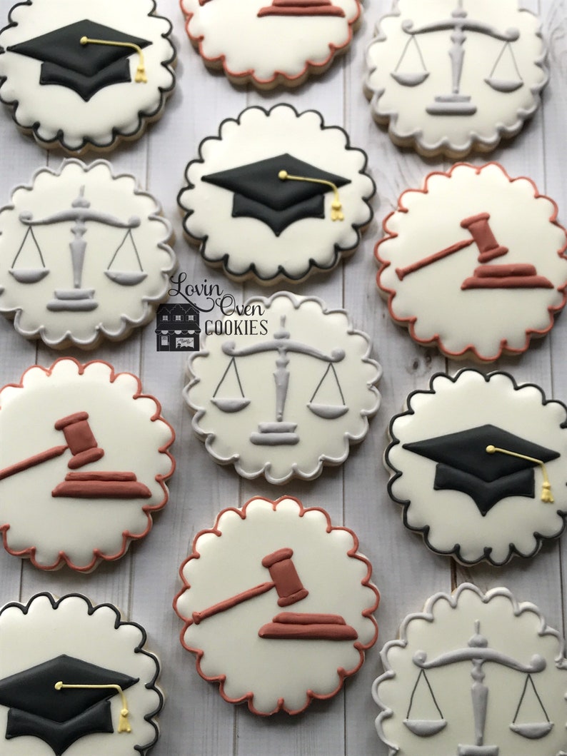 Law School Graduation Decorated Sugar Cookies 1 Dozen | Etsy