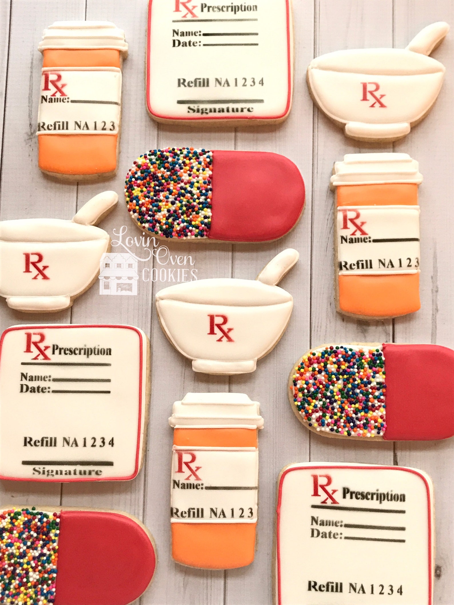 Pharmacy Decorated Sugar Cookies 1 Dozen Pharmacist / | Etsy