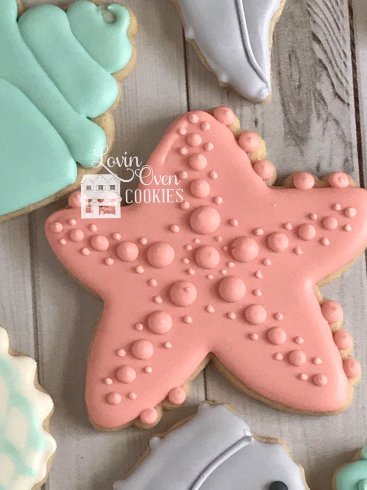 Under the Sea Theme Decorated Sugar Cookies 1 Dozen Shells / | Etsy