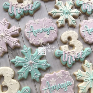 Frozen Theme Decorated Sugar Cookies, 1 Dozen Cookies, Birthday Party ...