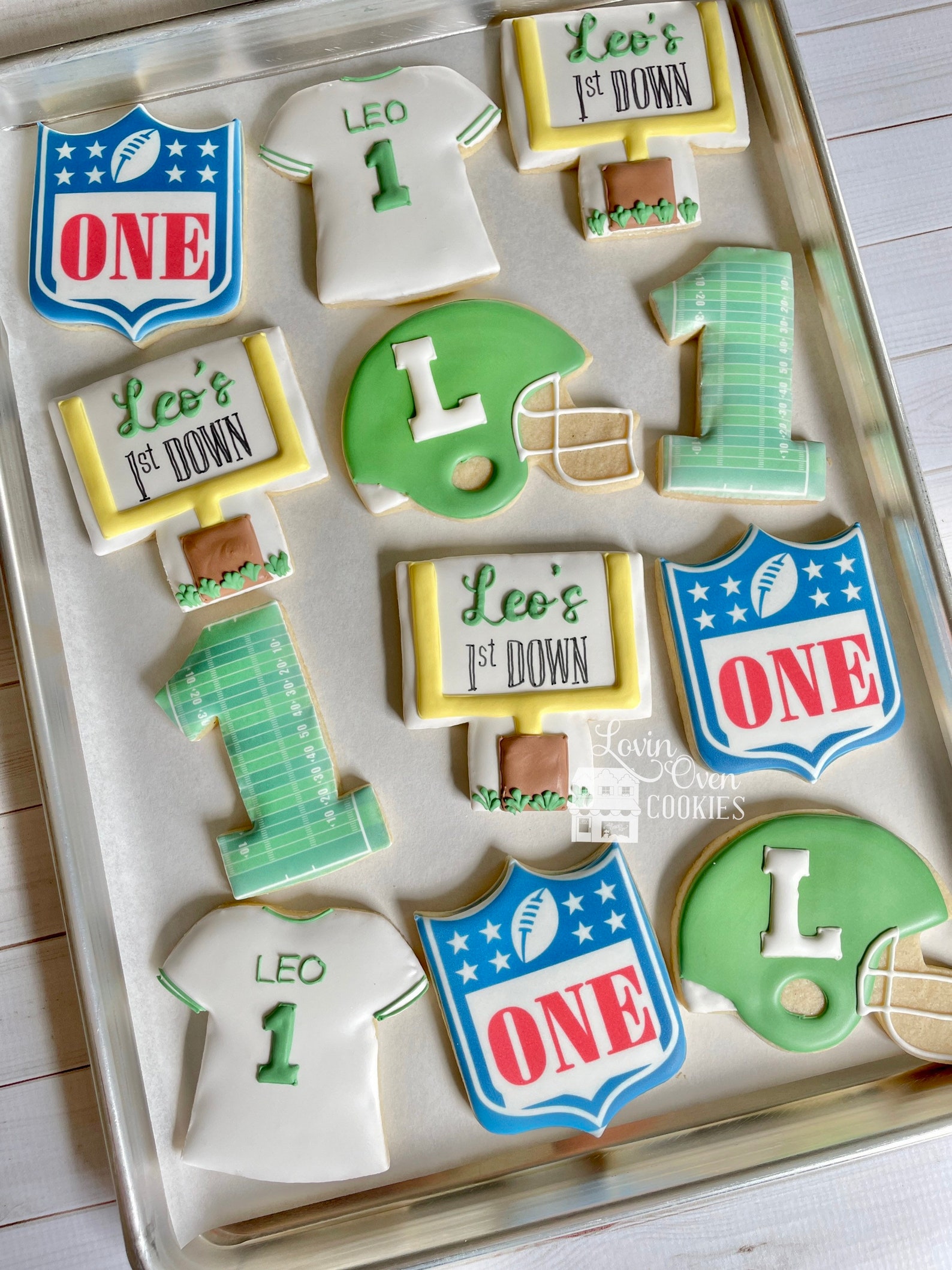 Football Themed Decorated Sugar Cookies, 1 Dozen Cookies, Birthday ...