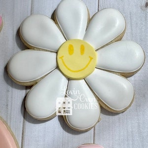 Two Groovy Decorated Sugar Cookies One Dozen Birthday Party Groovy ...