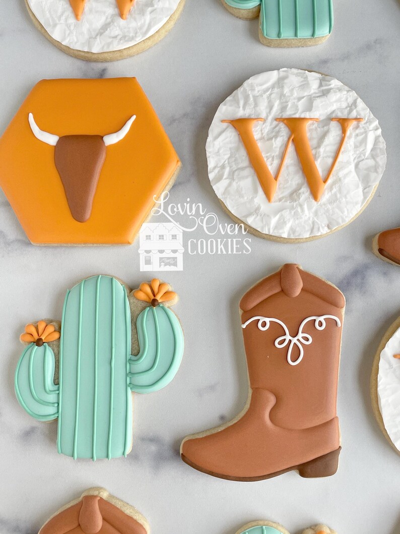 Western Theme Bridal Shower Decorated Cookies 1 Dozen Cookies, Cowgirl ...