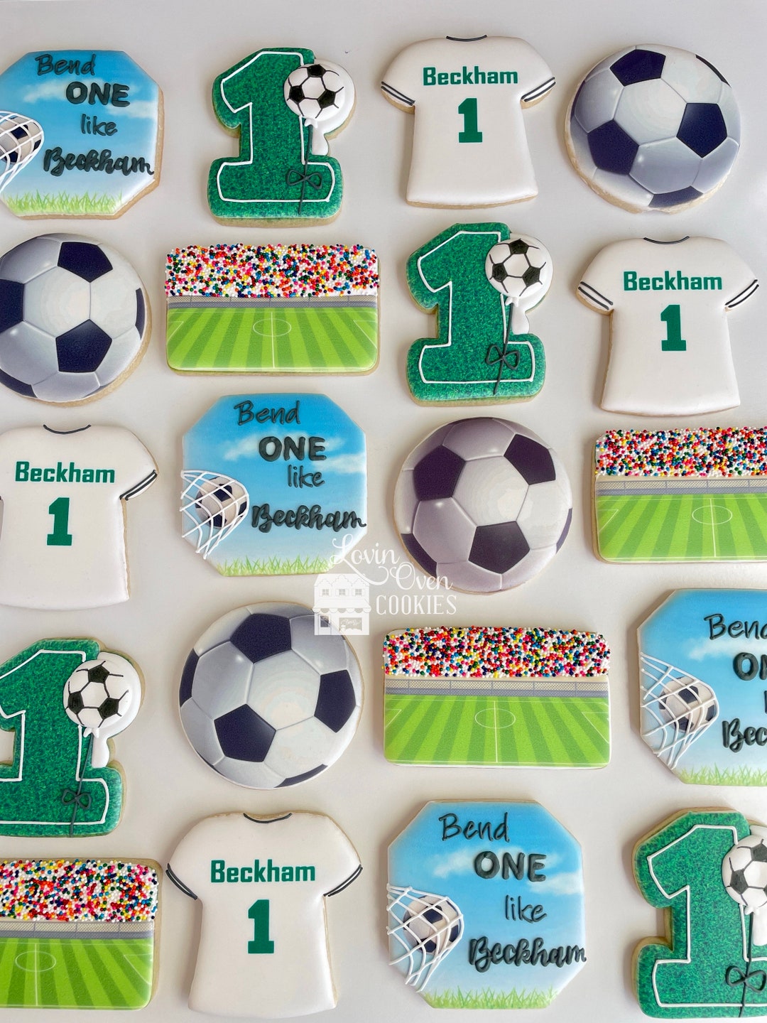 Soccer Themed Decorated Sugar Cookies, 1 Dozen Cookies, Birthday Party ...