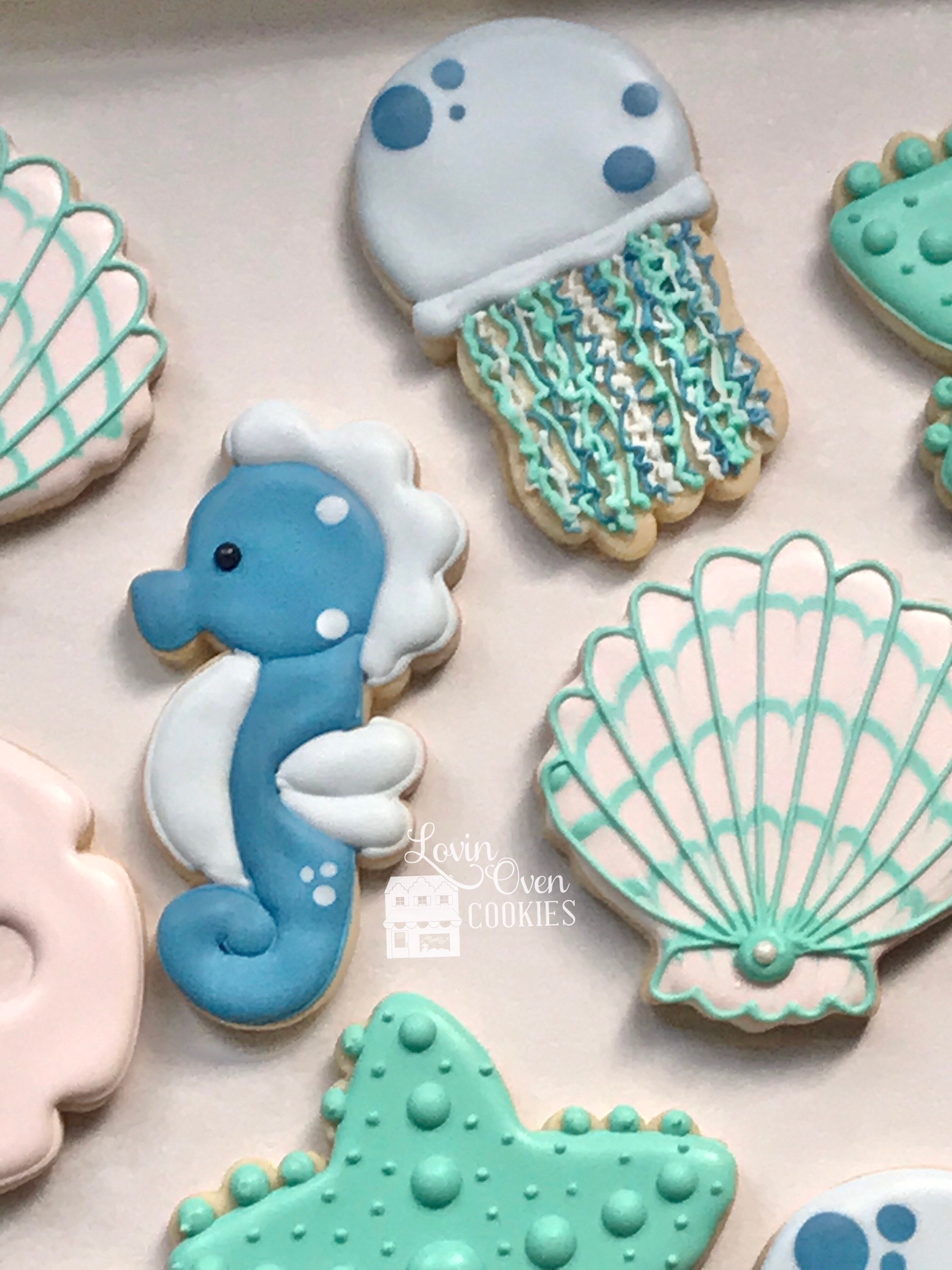 Under the Sea Theme Decorated Sugar Cookies 1 Dozen Shells / | Etsy