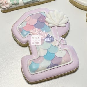 Mermaid Tail, Under the Sea Theme Decorated Sugar Cookies, 1 Dozen ...
