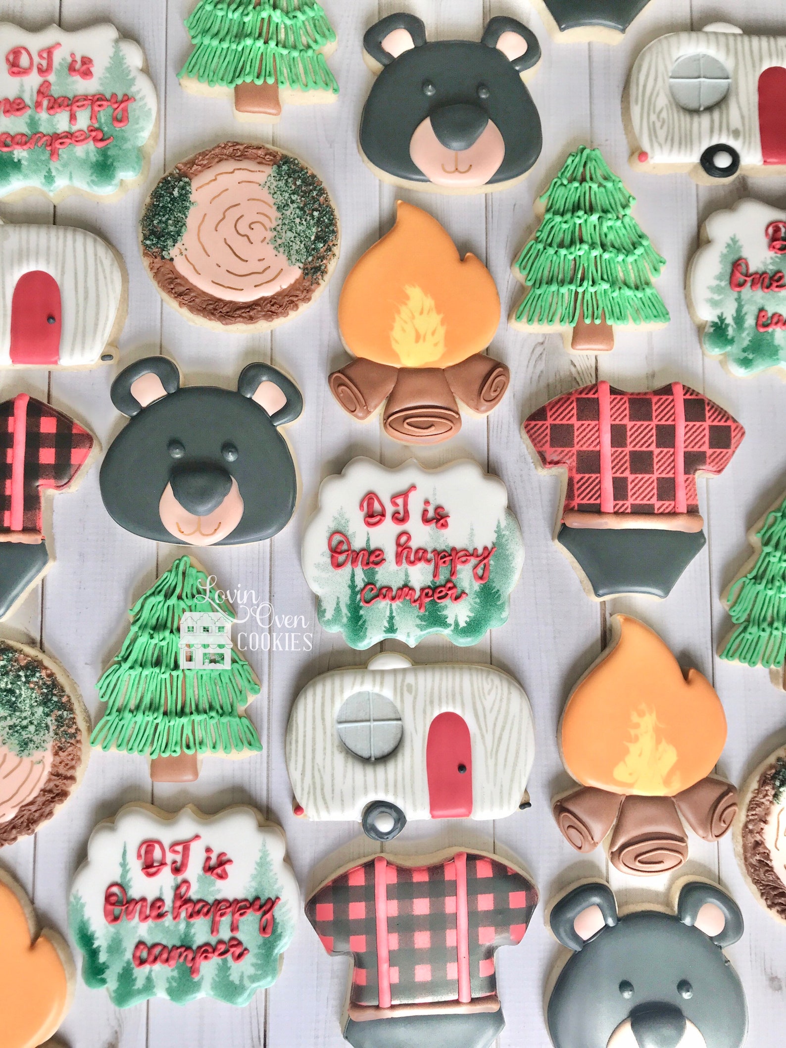 One Happy Camper Theme Decorated Sugar Cookie 1 Dozen | Etsy