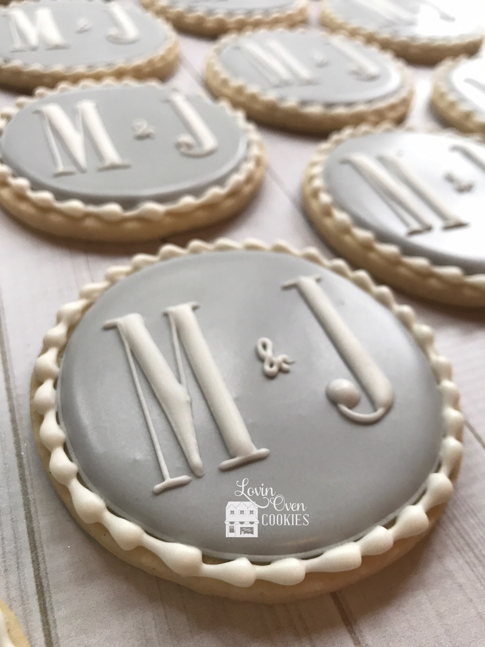 Elegant Monogram Decorated Sugar Cookies 1 Dozen | Etsy