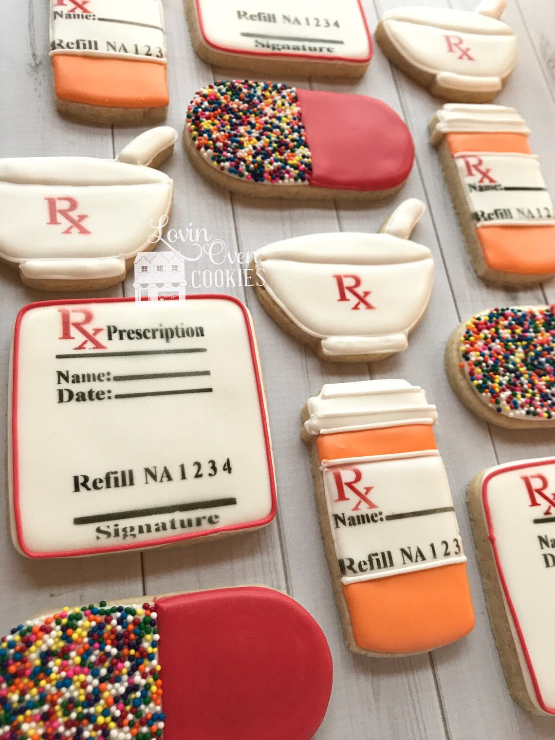 Pharmacy Decorated Sugar Cookies 1 Dozen Pharmacist / | Etsy