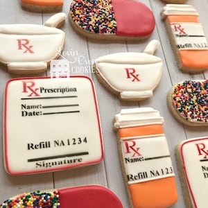 Pharmacy Decorated Sugar Cookies 1 Dozen Pharmacist / | Etsy