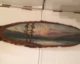 Wood slice painting | Etsy