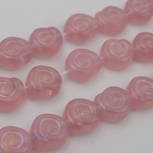 Glass Snail Shell Swirl Spiral 13mm Bead Aqua Aventurine 12 - Etsy
