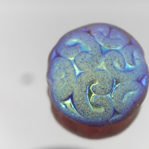 Glass Brocade 14mm Coin Bead Matte Amethyst AB 6 Pieces. - Etsy