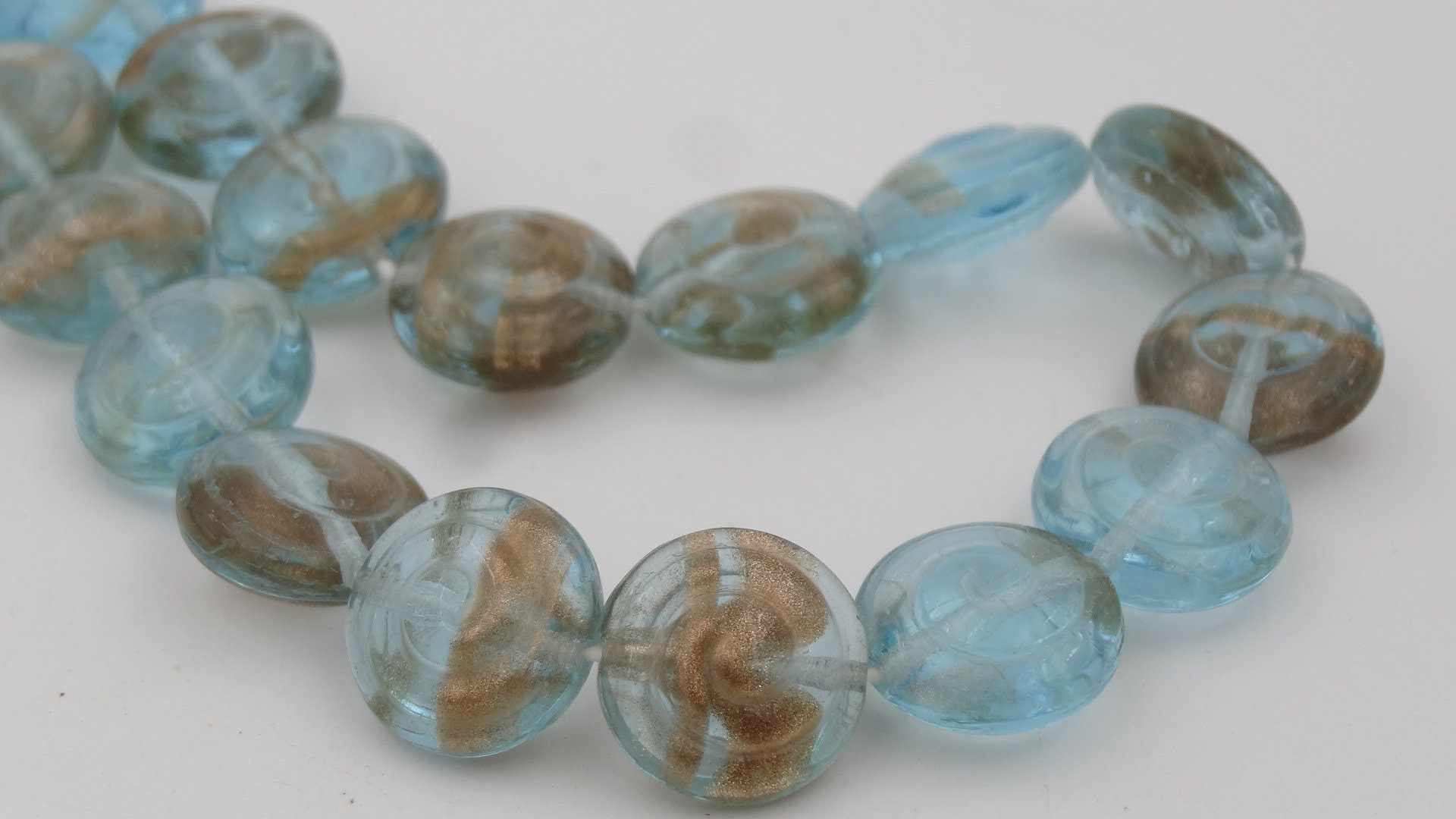 Glass Snail Shell Swirl Spiral 13mm Bead Aqua Aventurine 12 - Etsy