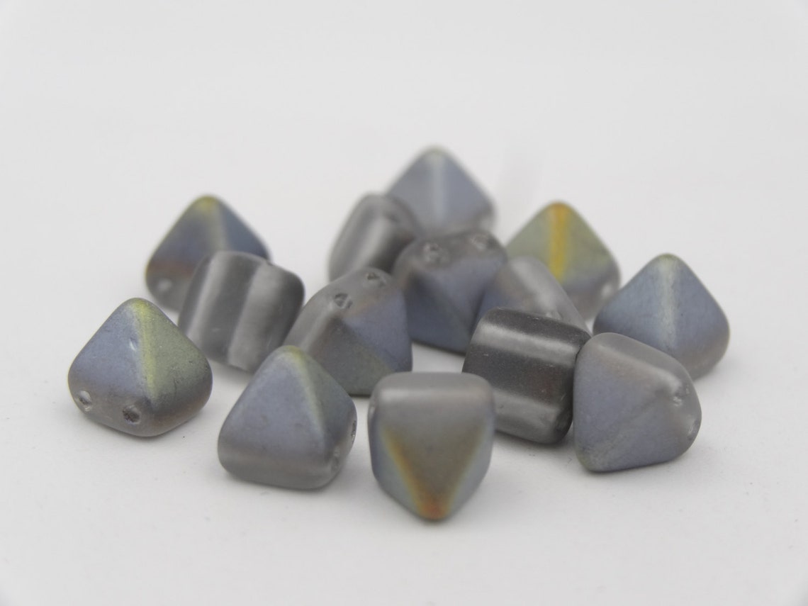 2 Hole 6mm Pyramid Bead Crystal Matte Vitrail 25 Pieces - Etsy