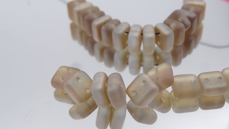 Chexx 6mm 2 Hole Square Beads Matte Celsian Squarelets 25 - Etsy