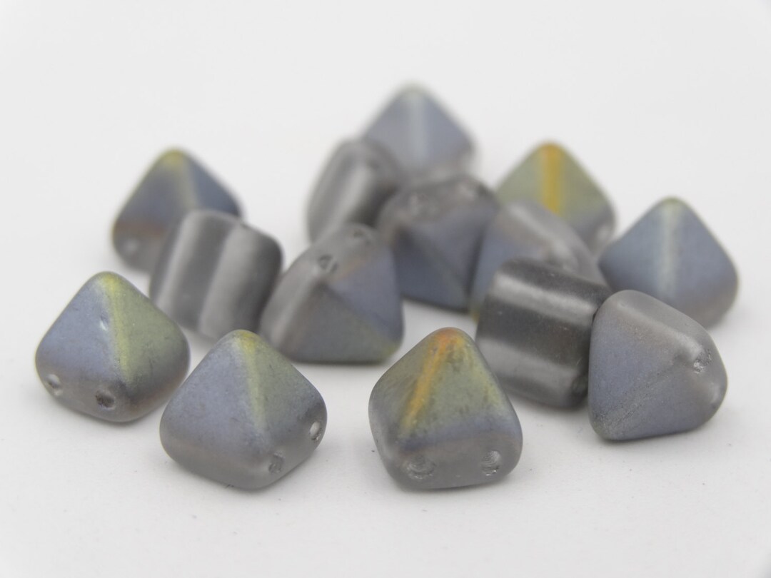 2 Hole 6mm Pyramid Bead Crystal Matte Vitrail 25 Pieces - Etsy