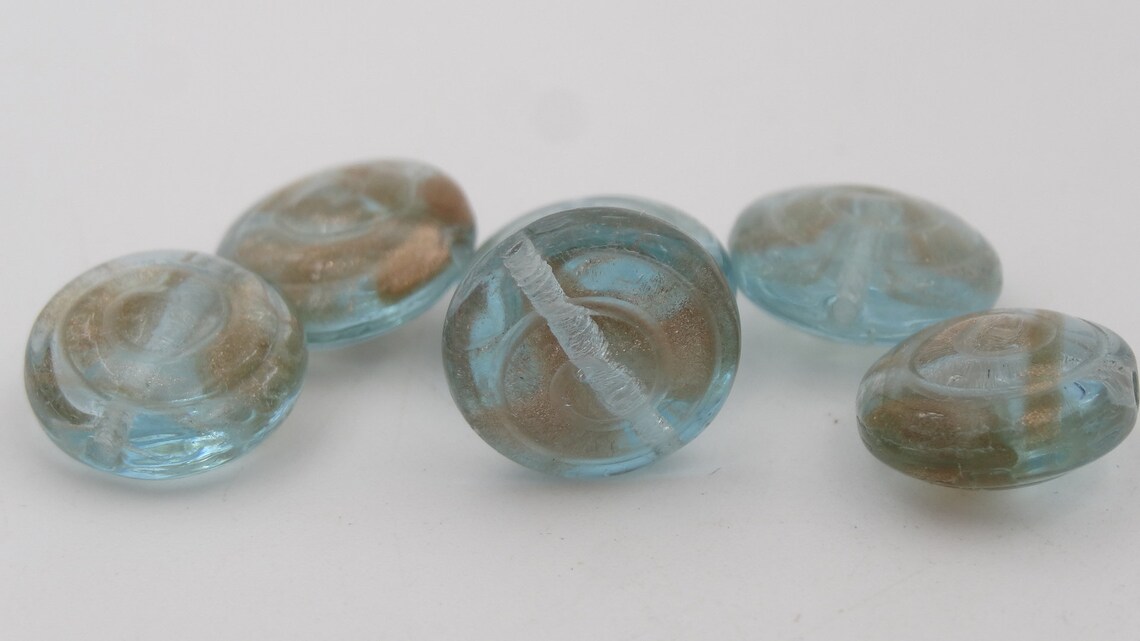 Glass Snail Shell Swirl Spiral 13mm Bead Aqua Aventurine 12 | Etsy