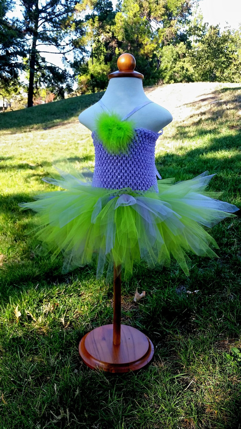 Tinkerbell Tutu Green and Lavender Fairy Costume Including - Etsy