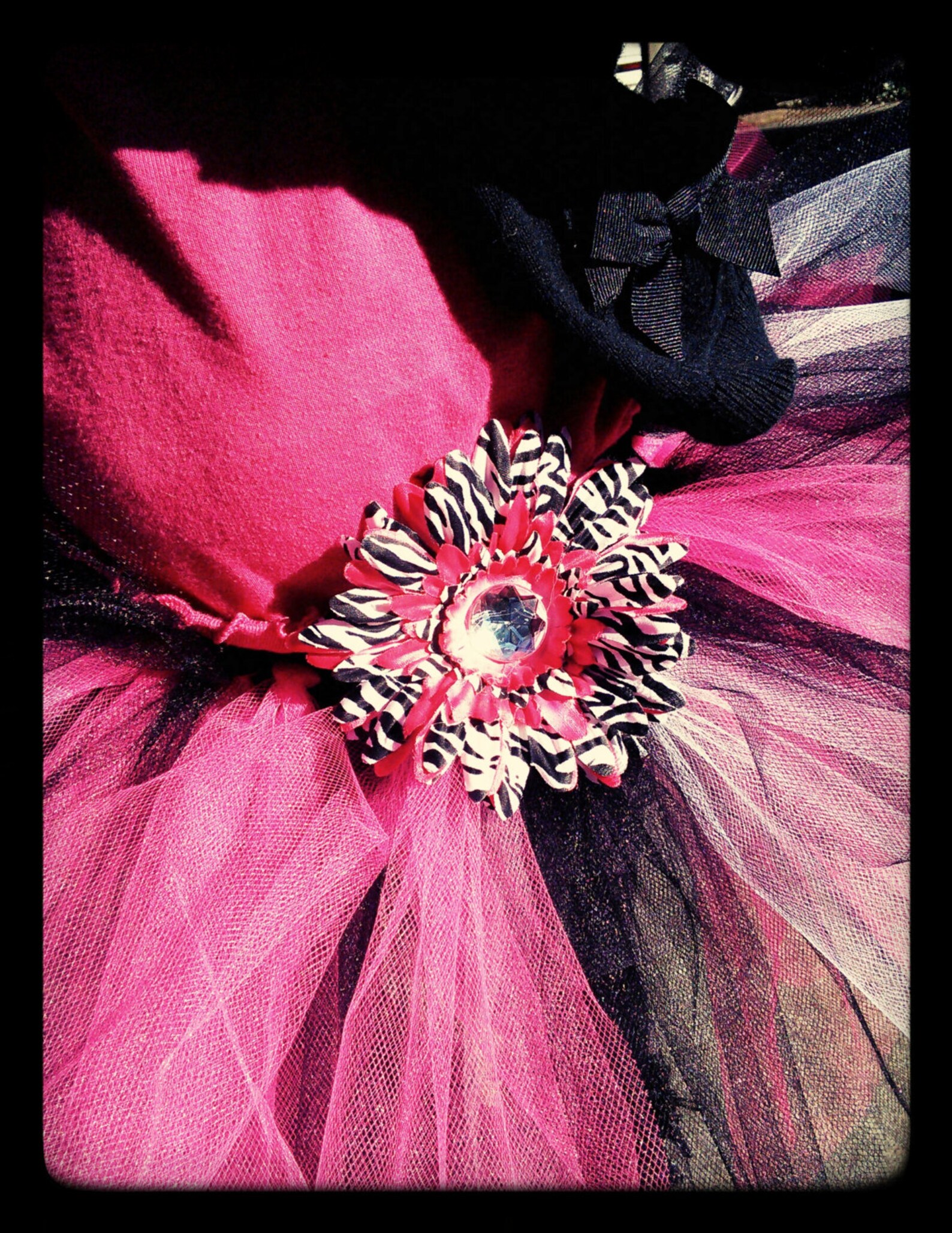 Hot Pink Black and White Zebra Tutu Skirt for Infants | Etsy