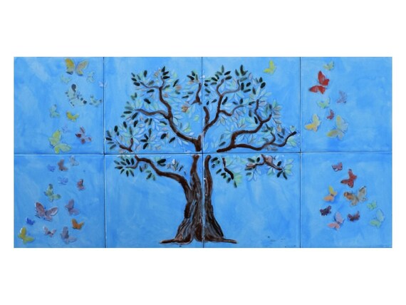 Tree of Life Tile Mural Backsplash Kitchen Home Décor - Etsy