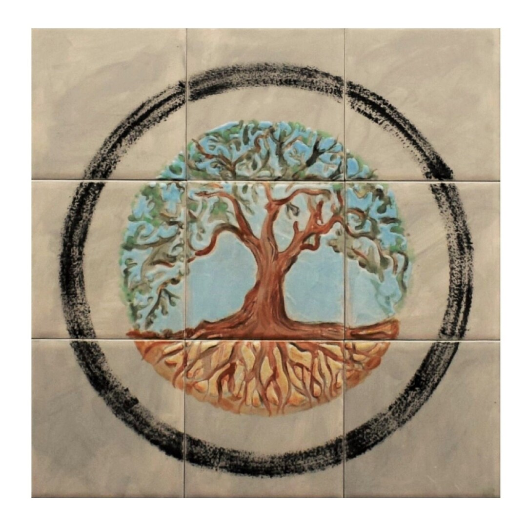 Handmade Tree of Life Kitchen Backsplash Hand Painted Art - Etsy UK