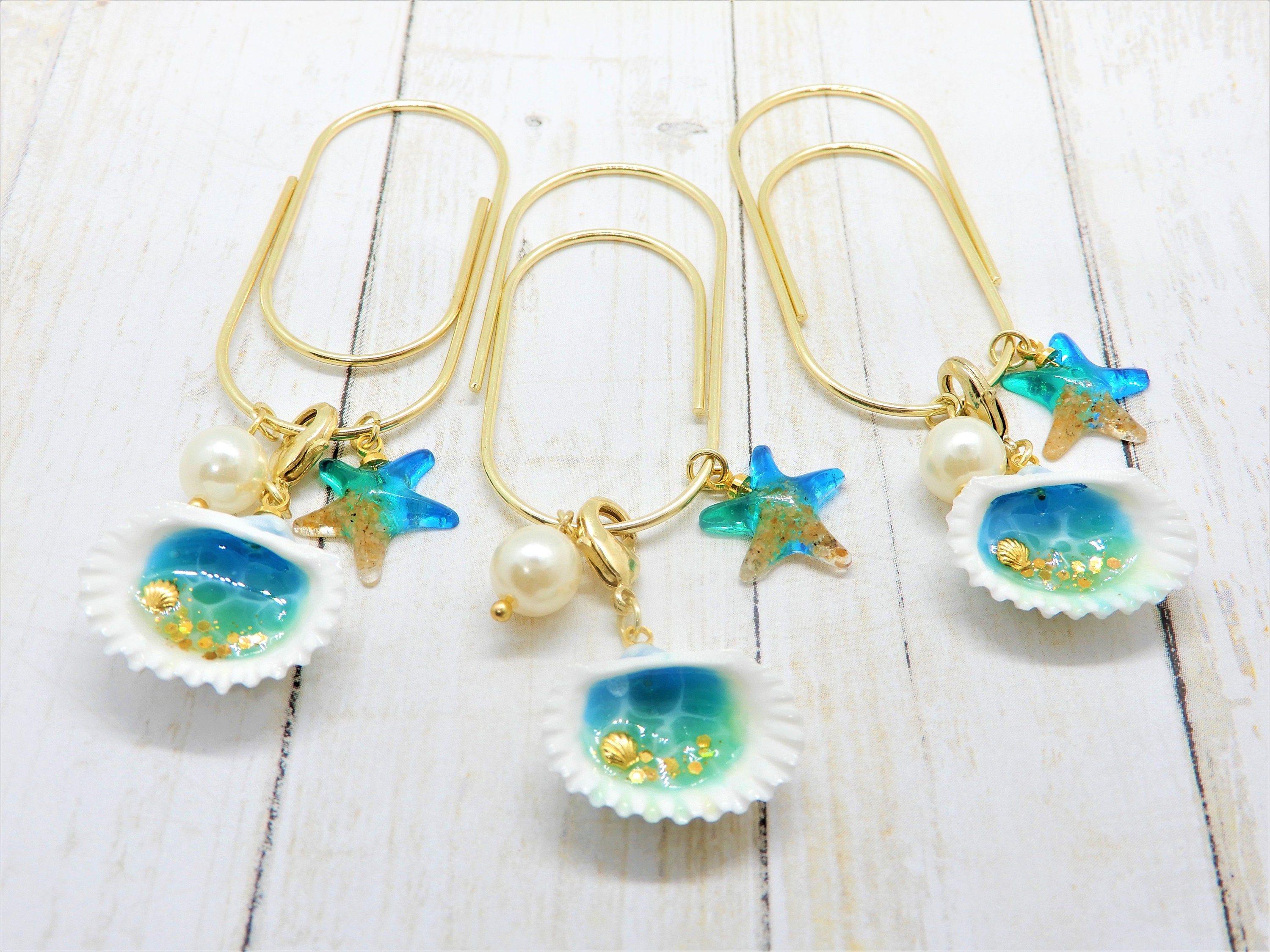 Beach Theme Planner Clip Seashell Paper Clip Starfish | Etsy