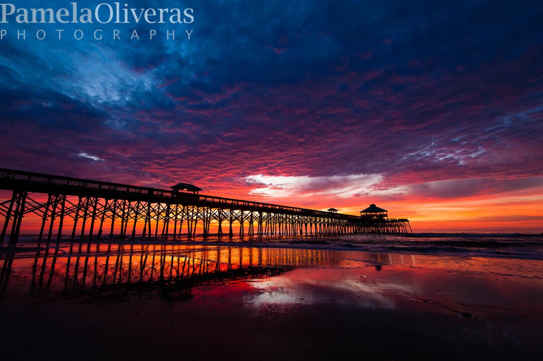 Folly Beach Sunrise Photography: Charleston SC Metal Print (4x6) - Etsy