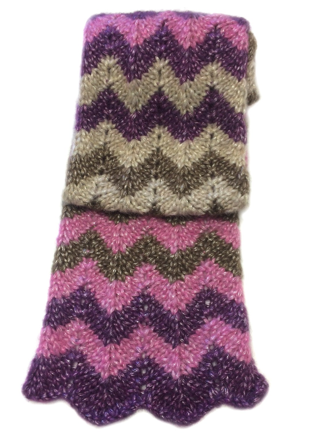 Chevron Scarf Knitting Pattern WM2053 - Etsy
