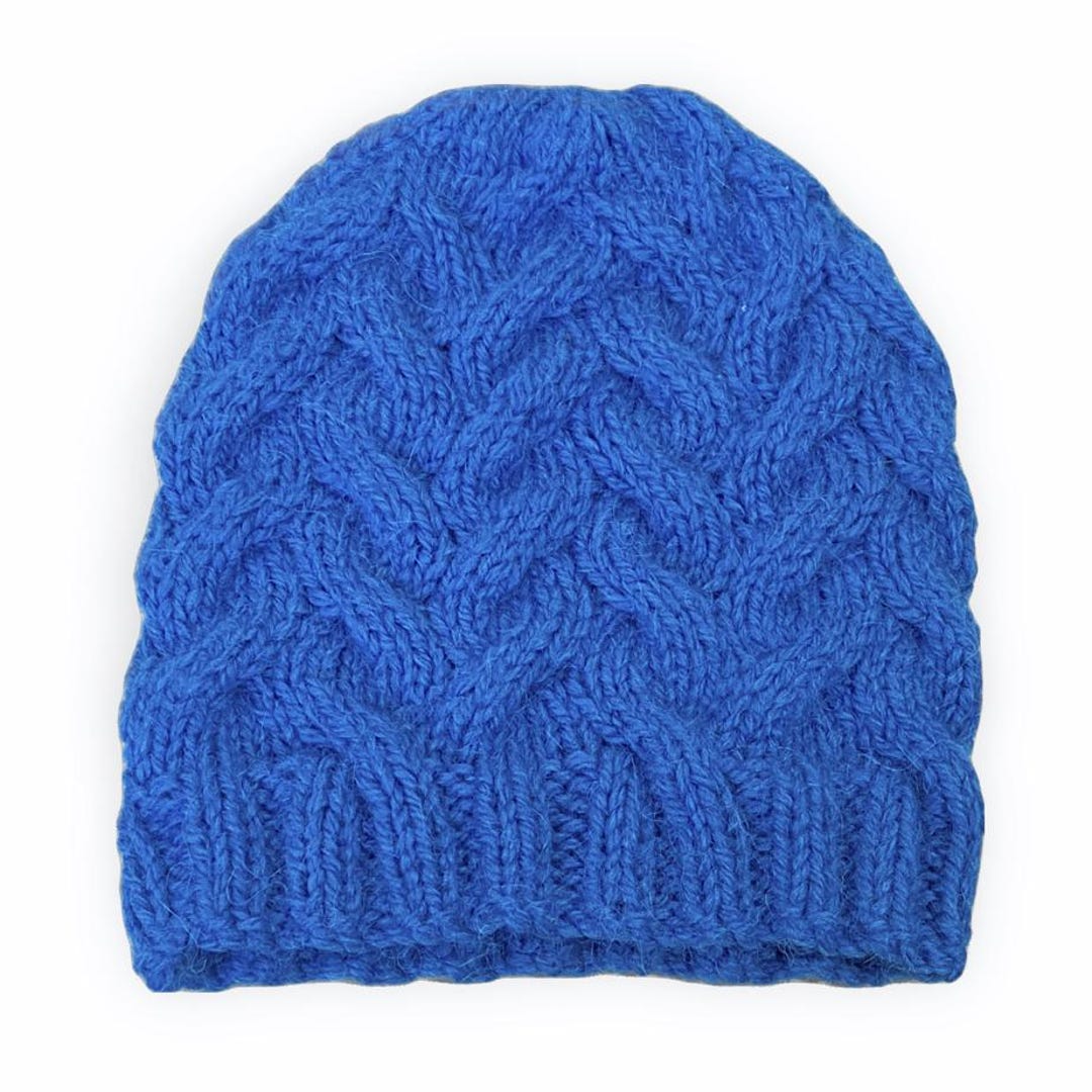 Wavy Cable Hat Knitting Pattern WM2174 - Etsy