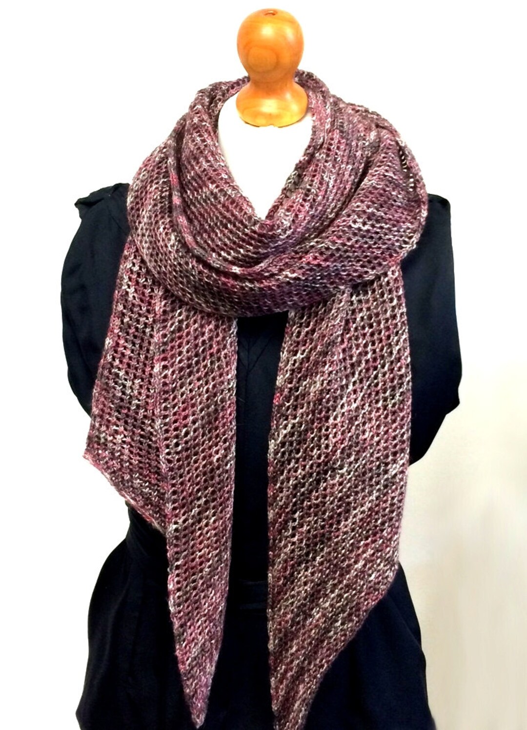 Lace Mesh Scarf Knitting Pattern WM2022 - Etsy UK