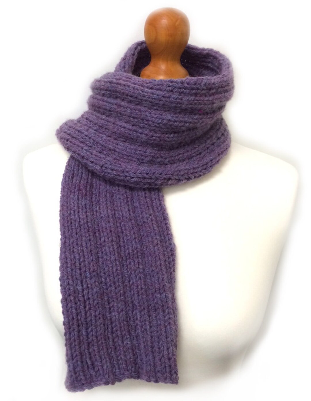 Beginner Rib Scarf Knitting Pattern WM2045 - Etsy