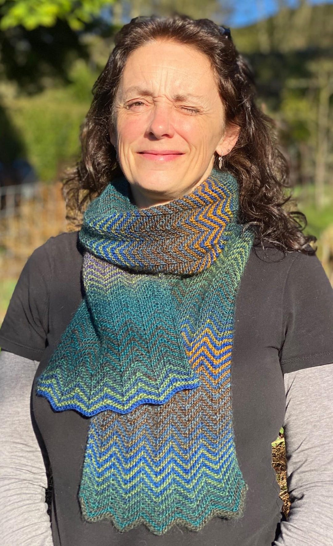 Zig Zag Scarf Knitting Pattern WM2179 - Etsy