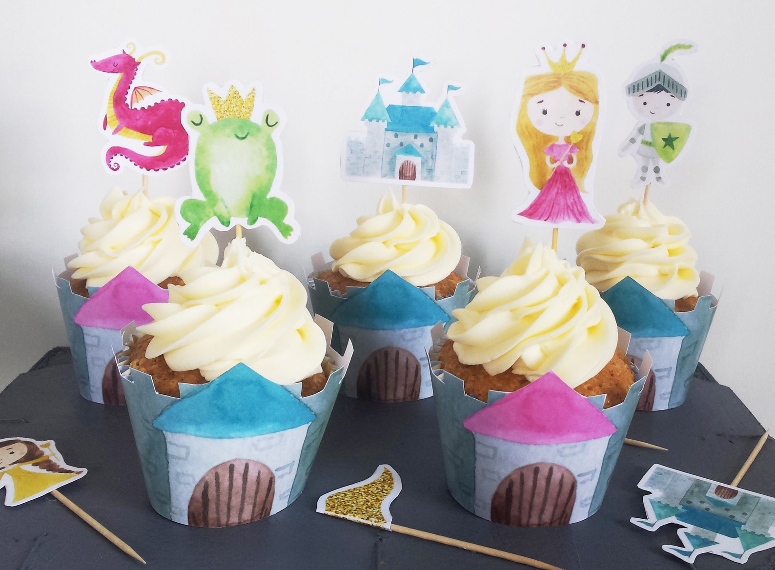 Pink Princess Cupcake Topper/ PRINCESS Cupcake Topper/ Muffin - Etsy