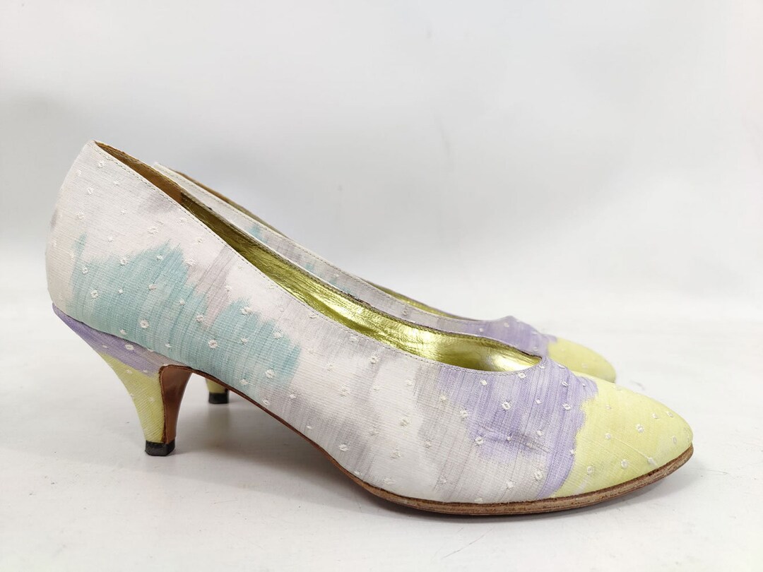 Vintage JACQUES AZAGURY Silk Shoes, Bridesmaid Shoes, Womens Pumps ...