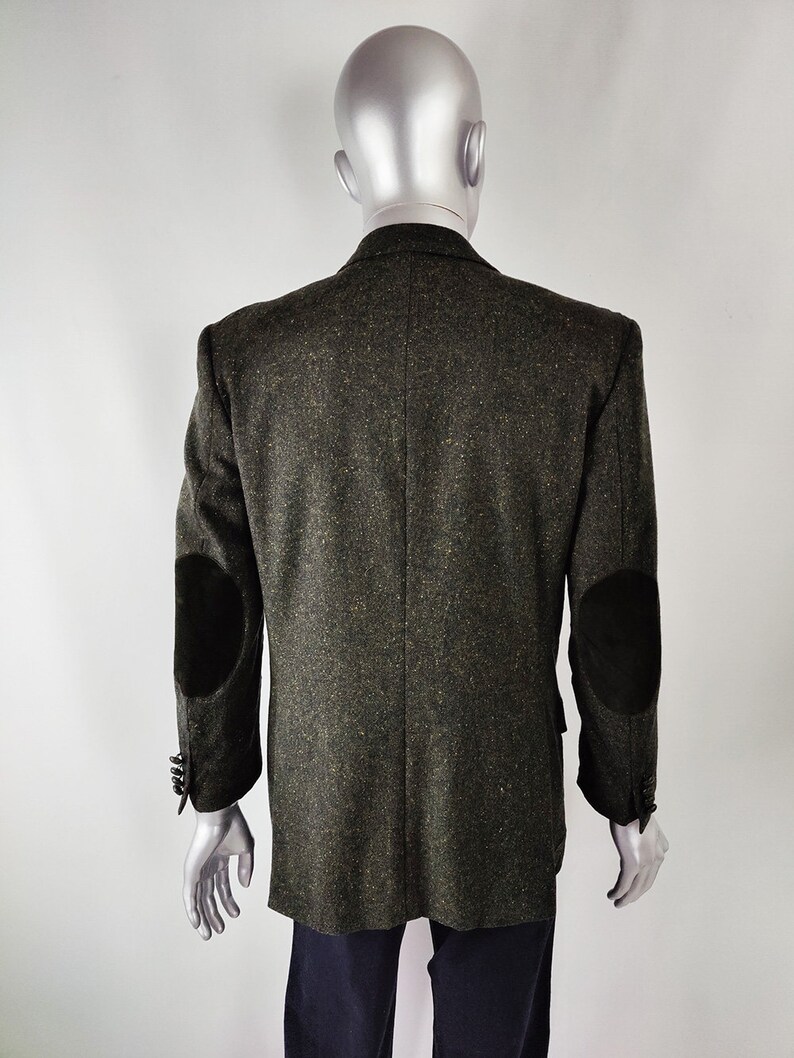 Vintage Mens Italian Jacket Olive Green Lambswool Tweed - Etsy