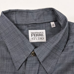 Vintage GIANFRANCO FERRE Shirt Detachable Collar Mens Formal Shirt ...