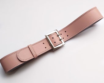 Wide Pink Belt | Etsy