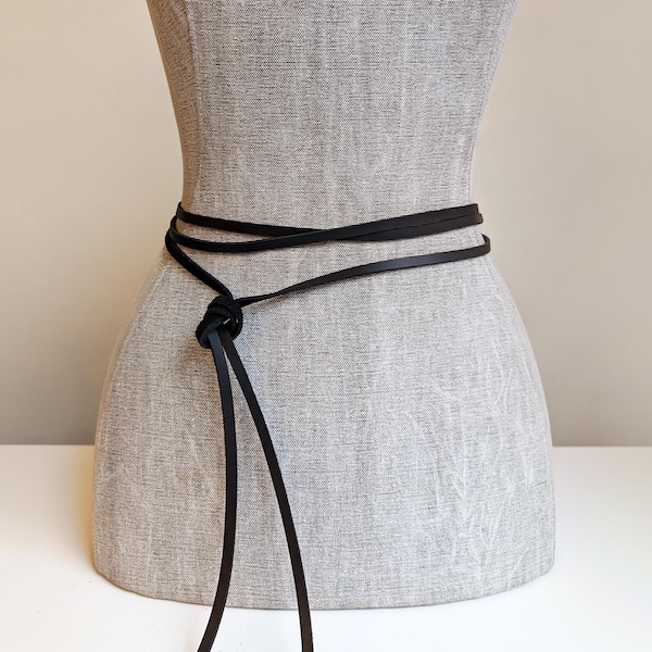 Leather Tie Belt - Etsy