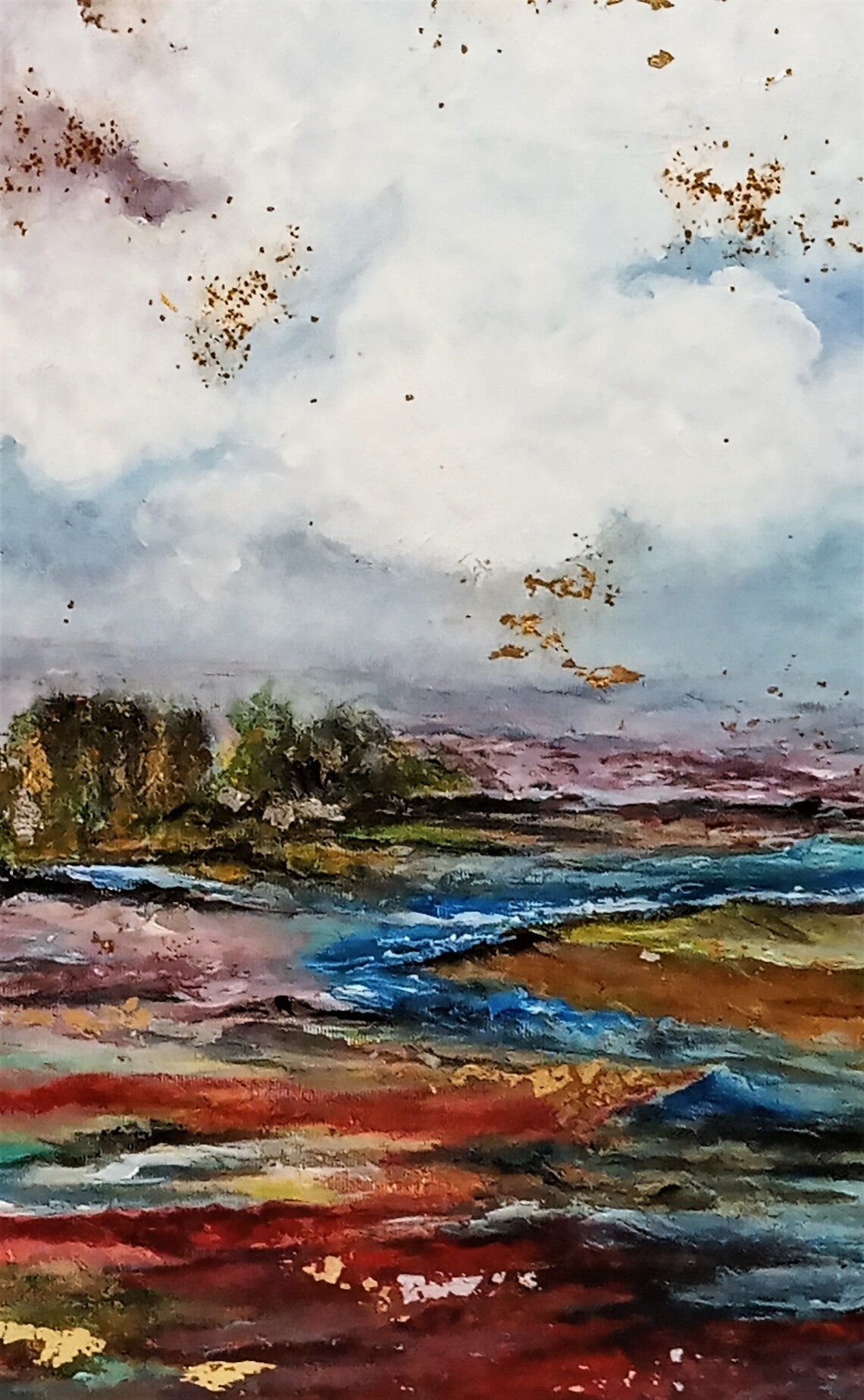 Abstract Landscape Art Water Scene Original Acrylic Painting - Etsy