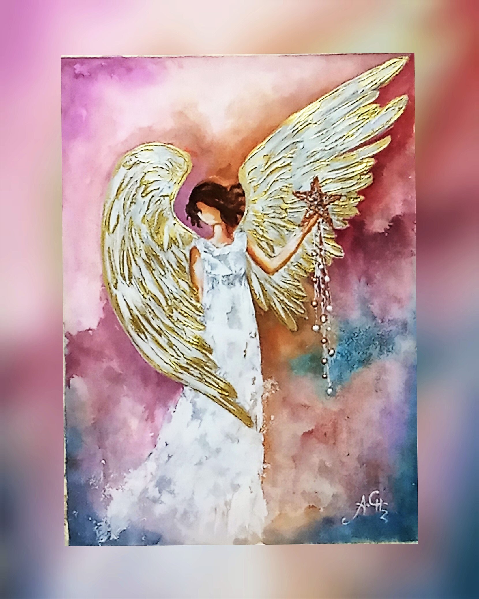 Angel Gold Star Digital Download Art Instant Download - Etsy