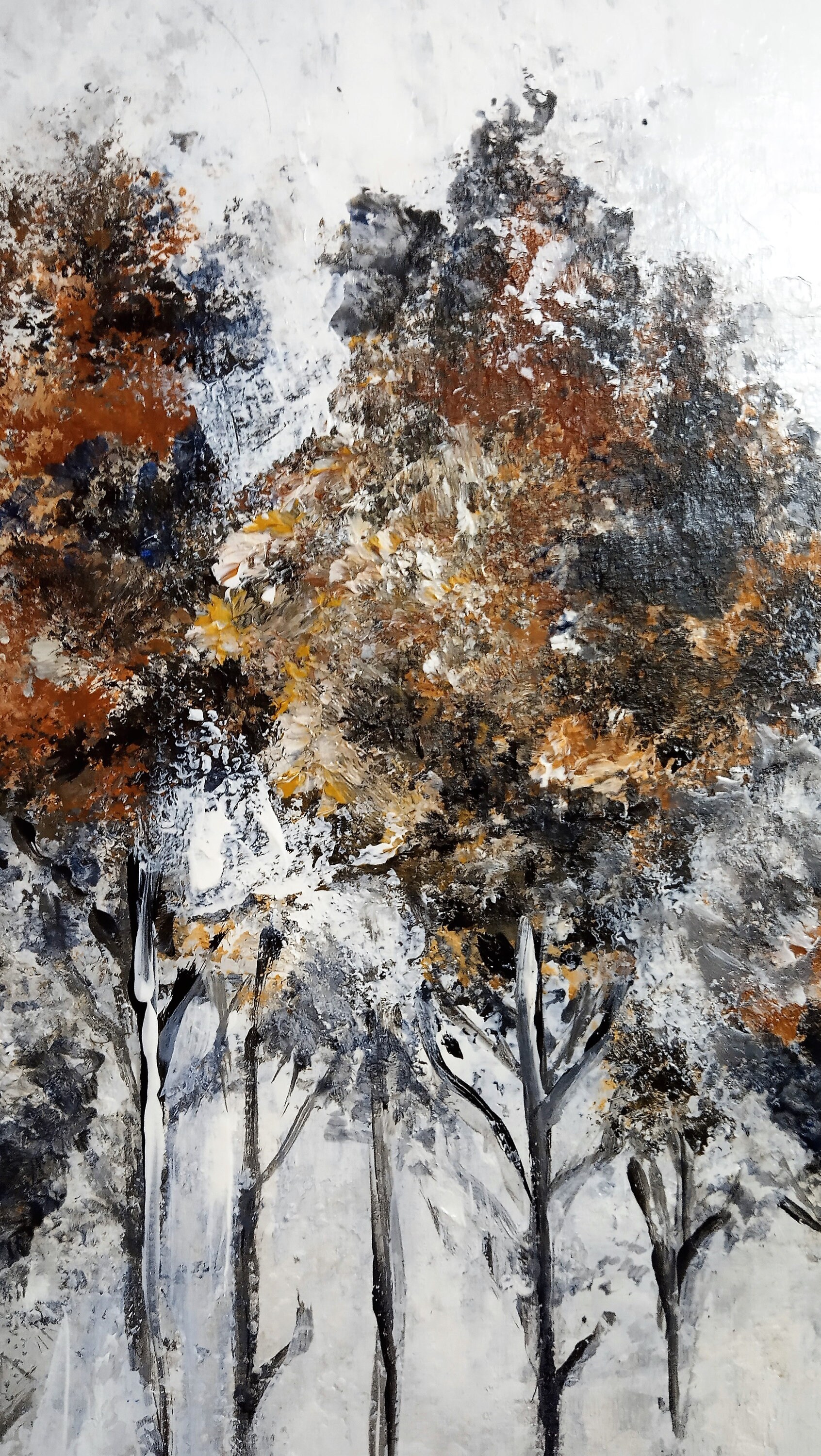 Spring in the Forest Abstract Art Original Acrylic Tree Painting ...