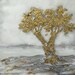Golden Olive Tree, Original Abstract Acrylic Gold Painting, Gold Tree ...