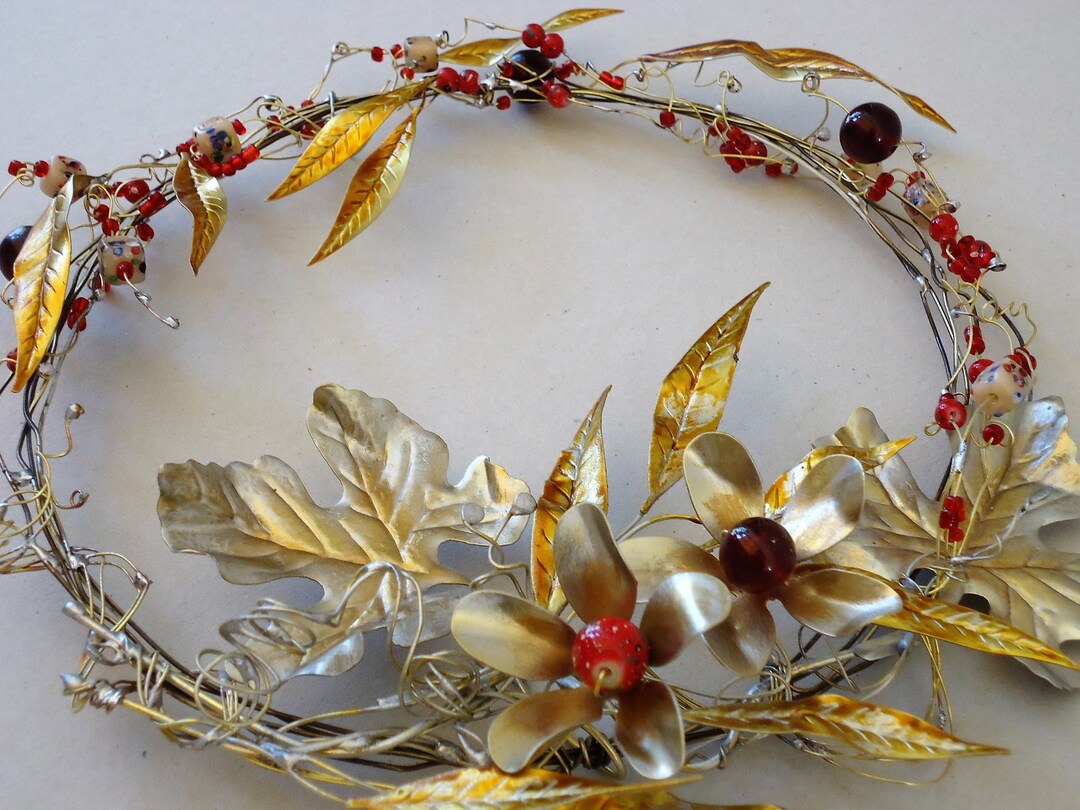 Metal Wall Art,metal Wreath Art,original Metal Wreath and Flower,metal ...