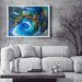 Gold Nebula Art Abstract Blue Gold Painting Original Mixed - Etsy