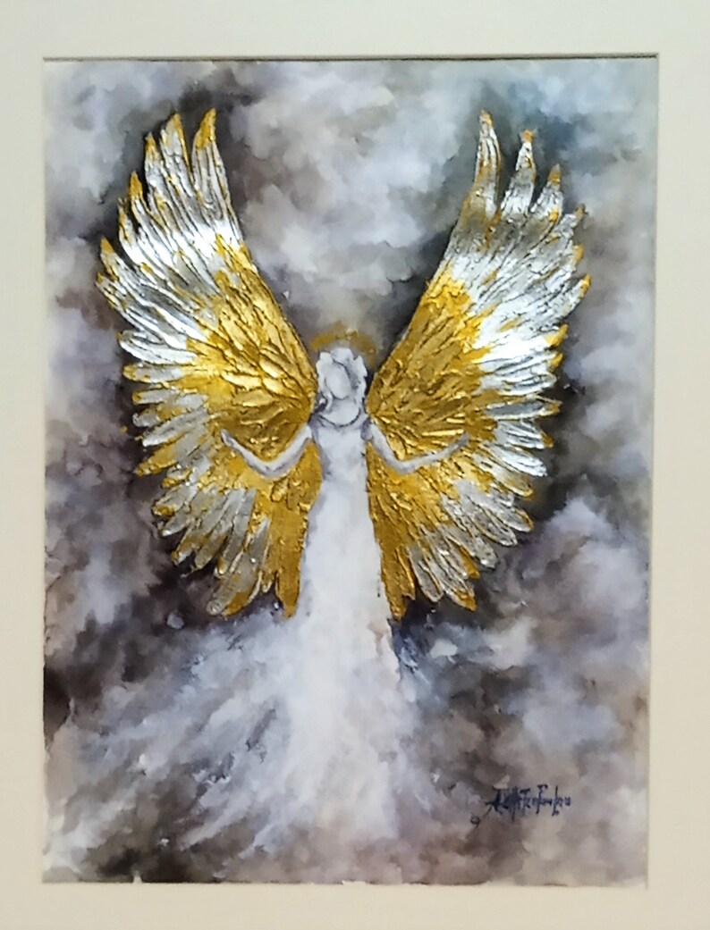 Abstract Angel Digital Download Painting, Watercolor Instant Download ...