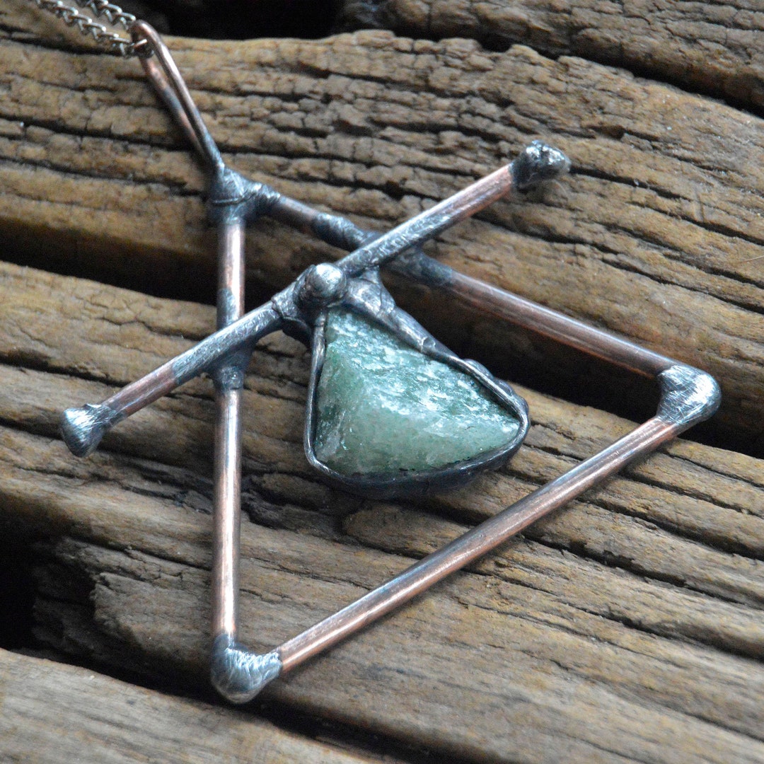 Aventurine Copper Protection Pendant Aventurine Crystal Raw Amulet ...